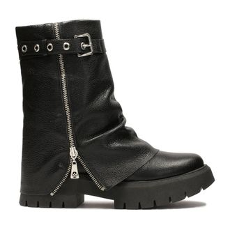 Kazar Extravagante Stiefel mit doppeltem Rei&szlig;verschluss oben - - Shoes - Damen - Schwarzk - 39 EU