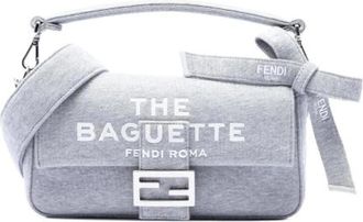Fendi Pre-owned Jersey Satchel - Femme - Pre-owned - Gris - Taille: ONE Size