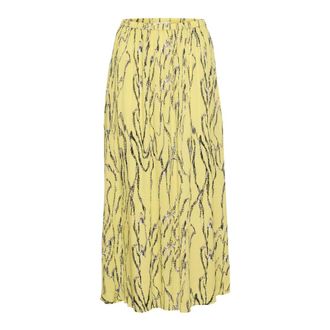 Soaked In Luxury Jupe Maxi Color&eacute;e avec Taille &Eacute;lastique - Femme - Jupes - Jaune - Taille: 38 FR