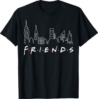Friends TV-Show Skyline Logo NYC Fansitcom Nerd im Vintage-Stil der 90er T-Shirt
