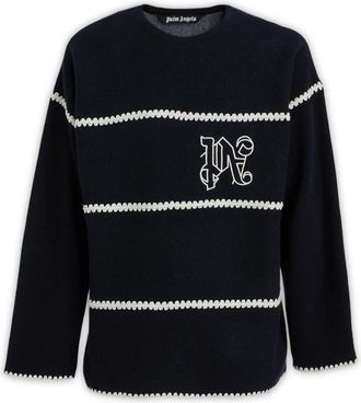 Palm Angels Herren, Strickwaren, Schwarzk, LGr&ouml;&szlig;e