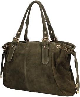 Gave Lux Sac &agrave; bandouli&egrave;re en cuir v&eacute;ritable pour femme Made in Italy 20x28,5x41 cm GLX22011023FBG, vert fonc&eacute;, Taille unique