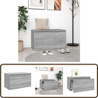 vidaXL Vidaxl - Banc dentrée 80x40x45 cm Sonoma gris Bois dingénierie - Banc Dentrée - Banc Coffre - Banc Rangement - Banc Salon - Meuble Dentrée