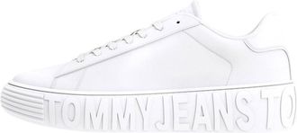 Tommy Jeans Damen Cupsole Sneaker Schuhe, Wei&szlig; (White), 36