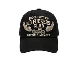 Generic Casquette de baseball vintage Old Fuckers Club, noire, design membre &agrave; vie, cadeau avec inscription &laquo; Grumpy Old Timer &raquo;