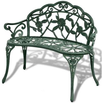 vidaXL Vidaxl - Banc de jardin 100 cm Aluminium coul&eacute; Vert
