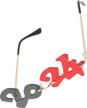 Yarnow Lunettes de F&ecirc;te sans Monture Lunettes Soleil Fun Color&eacute;es pour Soir&eacute;e Nouvel An Accessoires Photo Originaux pour Adultes