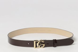 Dolce & Gabbana G&uuml;rtel f&uuml;r Jungen aus Lackleder mit DG-Monogramm-Schnalle