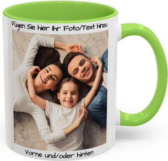 Generic Individuelle Tasse mit Bild oder Text Ihrer Uploads, personalisierte Tasse, mikrowellen- und spülmaschinenfest, Keramikbecher, 325 ml