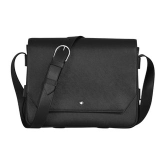 Montblanc Ma&szlig;geschneiderte Leder-Umh&auml;ngetasche - - Bags - Herren - Schwarzk - ONE SIZE