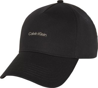 Calvin Klein Baseball Cap CALVIN KLEIN COTTON TWILL W/ HW CAP, Damen, schwarz, Web, Baumwolle, unifarben, Caps, Gr&ouml;&szlig;enverstellbar mit festem Schirm