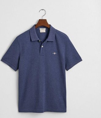 GANT Poloshirt SLIM SHIELD SS PIQUE POLO mit Logostickerei auf der Brust