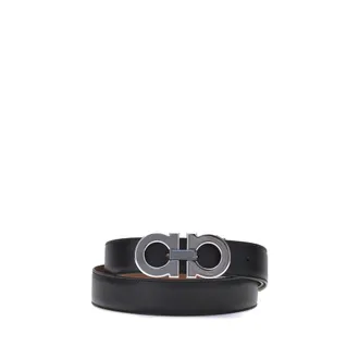 Ferragamo Homme, Accessoires, Noir, Taille: 110 CM Ceinture réversible Gancini