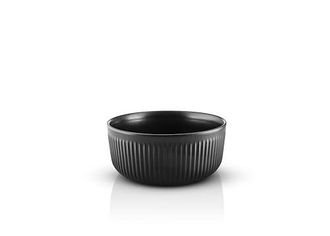 Eva Solo EVA TRIO - Legio Nova - Bol 1,0 l - 16 cm - Noir - Bol pratique en grès au design rustique - Bol idéal pour la salade, les pâtes, les légumes, les fru