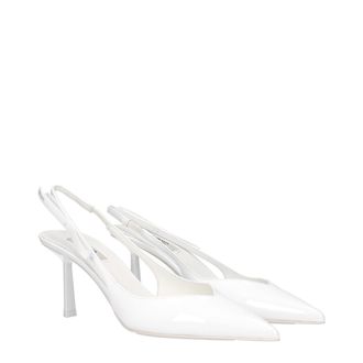 Prada Patent Leather Sling-Back Pump - White