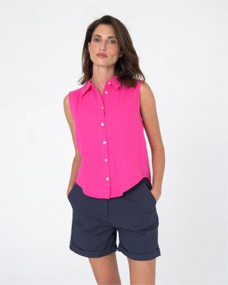 Freshlions Klassische Bluse Ruth (1-tlg) im &auml;rmellosen Design