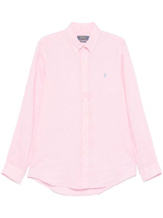 Polo Ralph Lauren chemise à motif Polo Pony - Rose