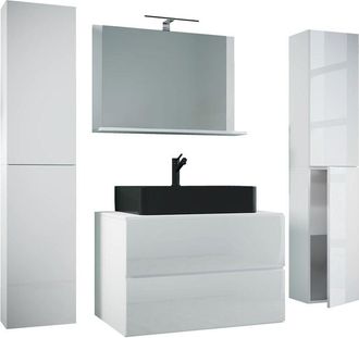ebuy24 LendasXLBL Badmöbelset 5 Teile weiß