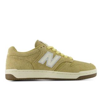 New Balance Unisexe 480P en Marron/Jaune, Su&egrave;de/Mesh, Taille 37.5