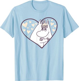 Moomin Mumin Love Heart Moomintroll & Snorkmaiden T-Shirt