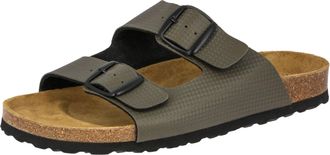 Lico Herren Bioline Metal Pantoletten, Oliv, 43 EU