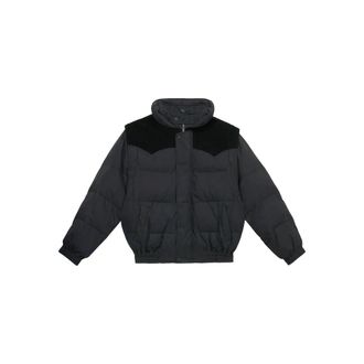 Isabel Marant Schwarzer Mantel mit elastischen B&uuml;ndchen und Saum - - Jackets - Herren - Schwarzk - XL