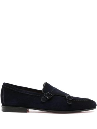 Santoni Monk-Schuhe aus Wildleder - Blau