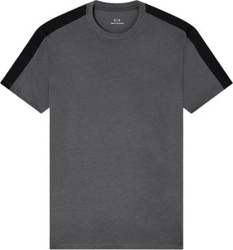 A|X Armani Exchange Homme, Tops, Vert, Taille: XL T-shirt en coton &agrave; manches courtes et col rond