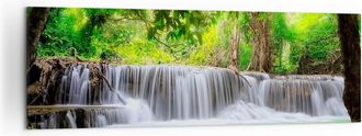 Arttor Panorama Bilder auf Leinwand 160x50cm Leinwandbild Wasser Park Natur Landschaft Gro&szlig; XXL Wanddeko Bild Schlafzimmer Wandbilder Dekoration Wohnzimmer W