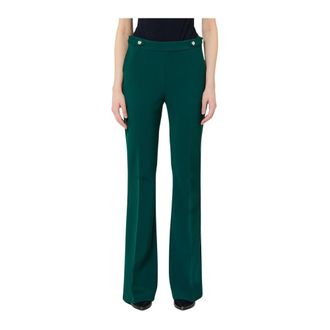 Liu Jo Pantalone Flaire con Dettaglio - - Trousers - Damen - Gr&uuml;n - L