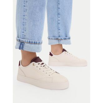 Tommy Hilfiger Sneakers Tommy Hilfiger Th Feminine Cupsole Monogram FW0FW09606 Creme