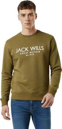 Jack Wills Belvue Sweatshirt f&uuml;r Herren (Blattdesign)