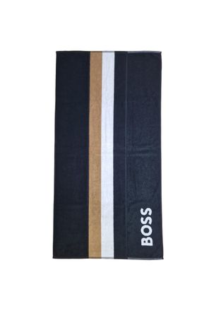BOSS Unisex gro&szlig;es Strandtuch Badetuch in Schwarz