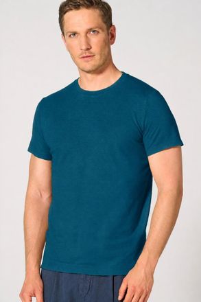 Hempage Hempage Herren vegan T-Shirt Slim Fit Meeresblau