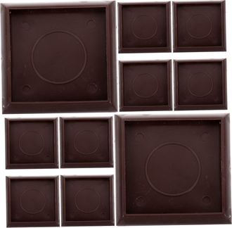 DOITOOL 10 St&uuml;ck Teiliges M&ouml;bel Stuhlbeinkappen aus Flexiblem Silikon Quadratisch rutschfeste Bodenschutzpads f&uuml;r Teppich und Harte B&ouml;den Ger&auml;uscharm f&uuml;r B&uuml;ro