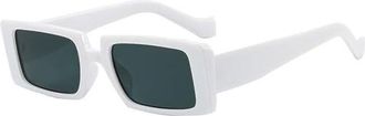 Generic Lunettes De Soleil Carr&eacute;es &Agrave; Petite Monture For Femmes Et Hommes, Id&eacute;ales For Les D&eacute;placements En Ville Ou Plein Air(White)
