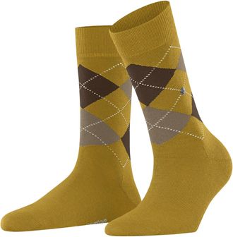 Burlington Damen Socken Marylebone W So Wolle gemustert 1 Paar, Gelb Curry 1590, 36-41