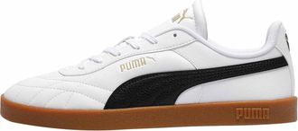 Puma Club II Indoor-Sneaker, Unisex, White-Black-Gum, 4.5 UK