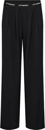Co'Couture Femme, Pantalons, Noir, Taille: 38 FR AminaCC Logo Long Pant