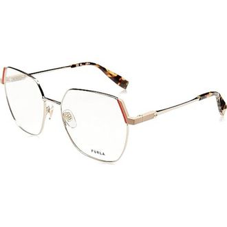 Furla VFU675 08M6 Cammello Tan Lucido C/Parti Colorate Eyewear Woman Metal, Geometric, 54