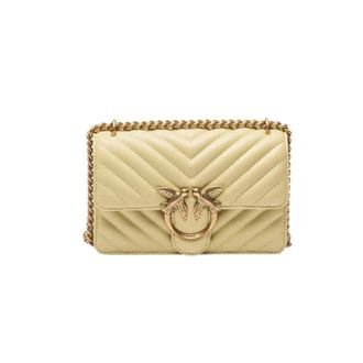 Pinko Pinko, Femme, Sacs, Jaune, Taille: ONE Size Mini Love Bag One Chevron
