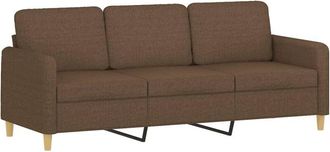 vidaXL 3-Sitzer-Sofa Braun 180 cm Stoff Vidaxl