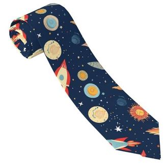 Generic Cravate, Fus&eacute;e dans lespace, Moderne Cravate Mariage, Impression Cravates en soie pour F&ecirc;te, C&eacute;r&eacute;monie, Travail