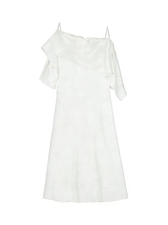 Maison Margiela Viscose-Blend Jacquard Slip Dress - White