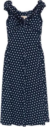 Michael Kors Femme, Robes, Bleu, Taille: 44 FR Robe en jersey mat extensible &agrave; pois