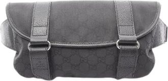 Gucci Sac banane GG en nylon et cuir Pre-owned - Homme - Pre-owned - Noir - Taille: ONE Size