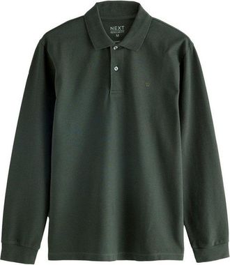Next Langarm-Poloshirt Regular Fit Lärmeliges Pikee-Poloshirt (1-tlg)