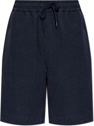 Giorgio Armani Homme, Shorts, Bleu, Taille: L Bermuda &agrave; pinces en lin et toile