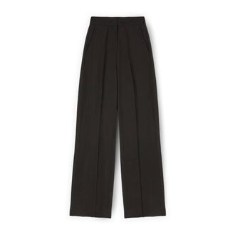 Motivi Pantalon palazzo en m&eacute;lange de lin - Femme - Pantalons - Noir - Taille: 34 FR