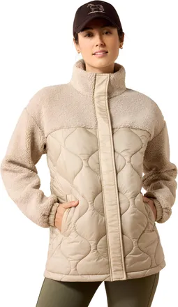 Ariat Womens Sherpuff Jacket Long Sleeve in Chateau Grey, Size X-Small, by Ariat
